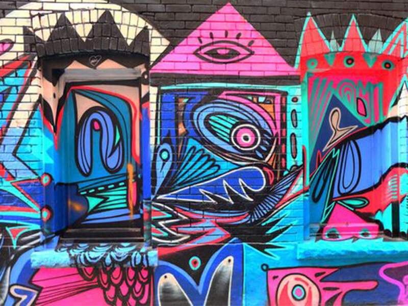 Street Art Painting: Spray Paint - One River School Clark